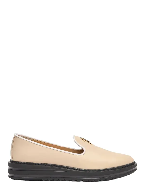GIUSEPPE ZANOTTI Logo-lettering Loafers - Neutrals