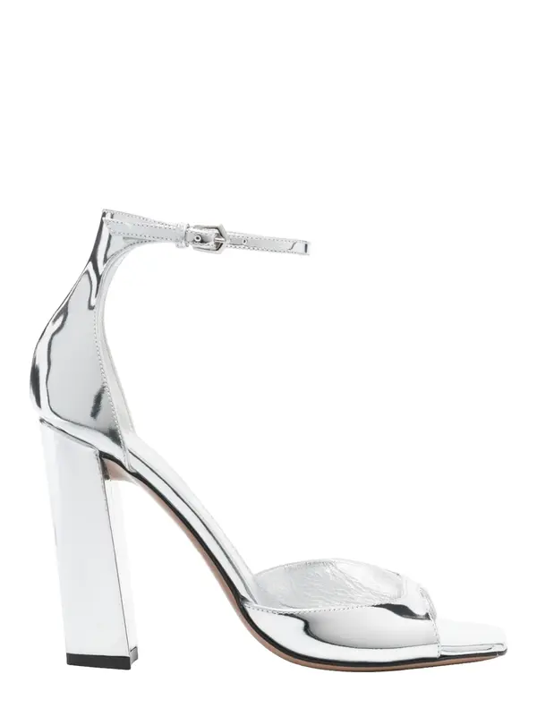 Paris Texas 105mm Patent-leather Sandals - Silver