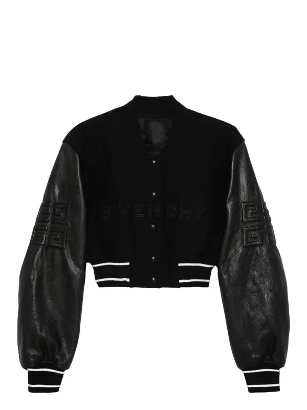 Givenchy Cropped Bomber Jacket - Black