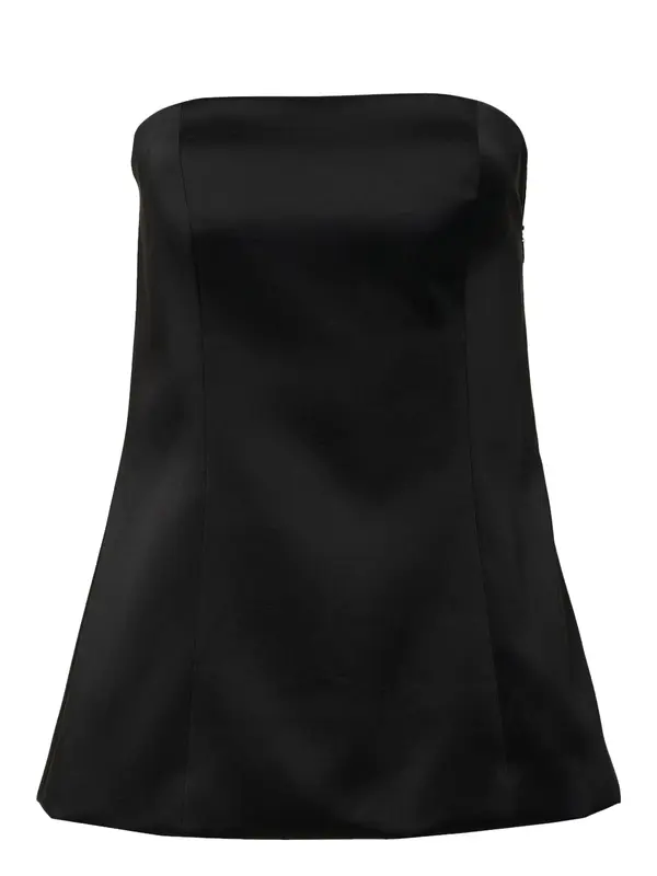 Carolina Herrera Satin Strapless Top - Black