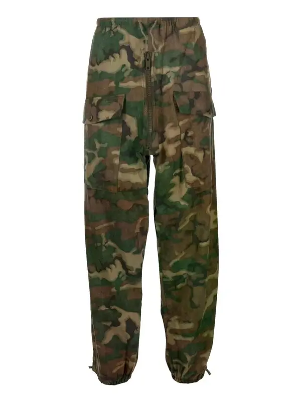 Givenchy Camouflage-print Cargo Trousers - Green