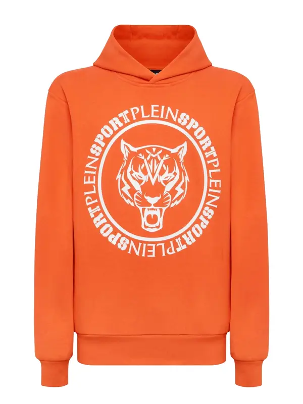PLEIN SPORT Carbon Tiger Cotton-blend Hoodie - Orange