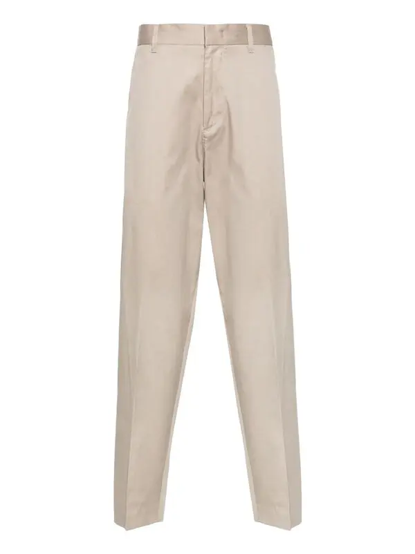 Emporio Armani Mid-rise Tapered Trousers - Neutrals