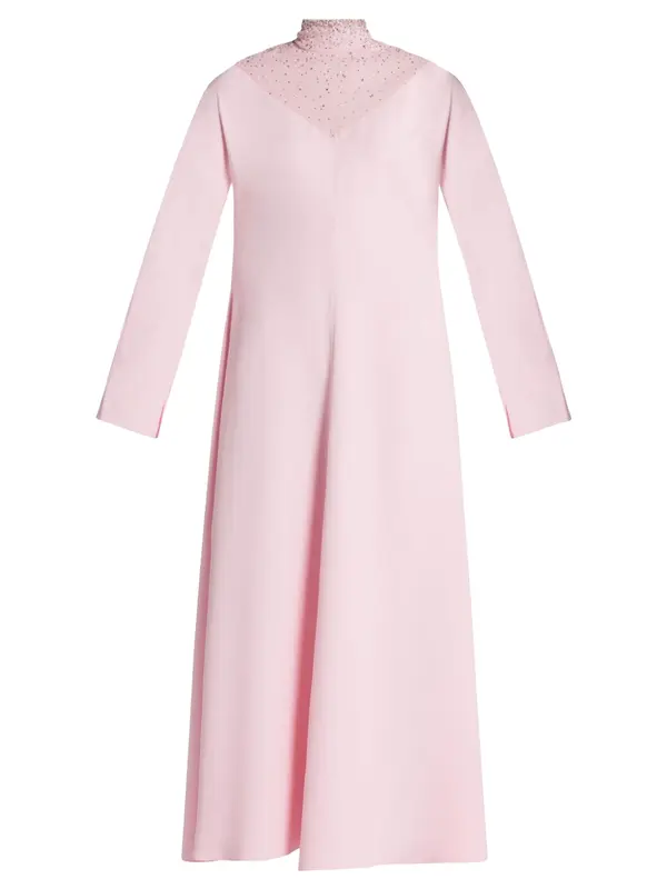Versace Crystal-embellished Silk Gown - Pink
