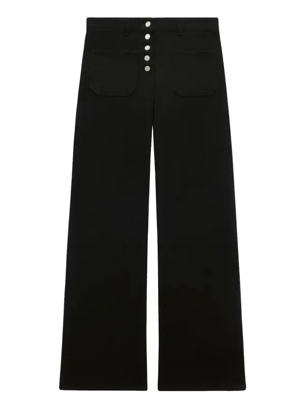 COURREGES Low-rise Wide-leg Jeans - Black