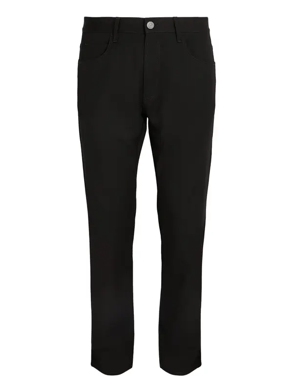 Giorgio Armani Stretch-cotton Chinos - Black