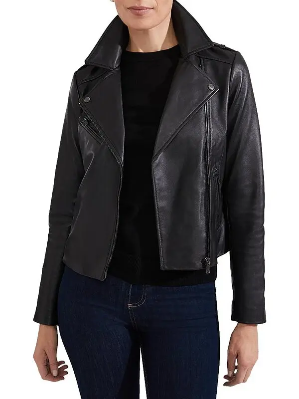 HOBBS LONDON Darby Leather Jacket - Black