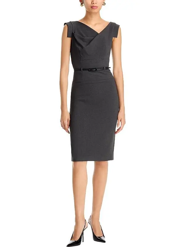 Black Halo Jackie Sheath Dress - Charcoal