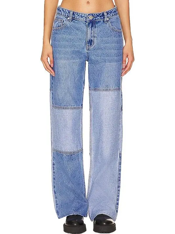 MORE TO COME Aluna Wide Leg Jeans - Blue Denim