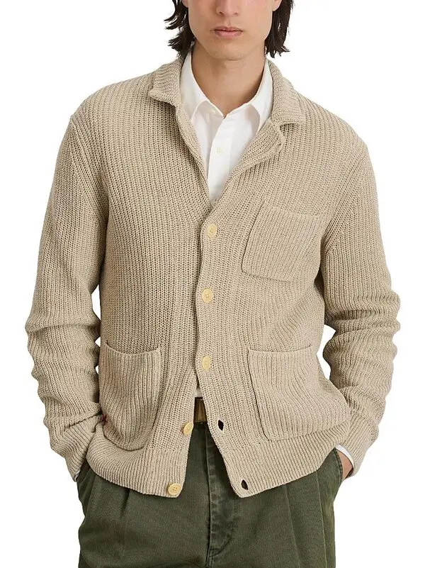 ALEX MILL Mitchell Blazer Cardigan - Flax