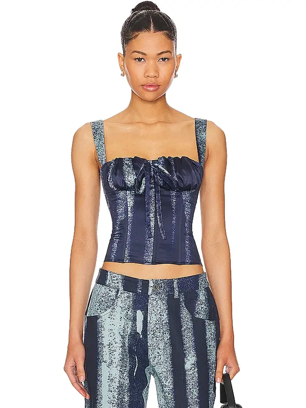 Miaou Agnes Corset - Treading Blue