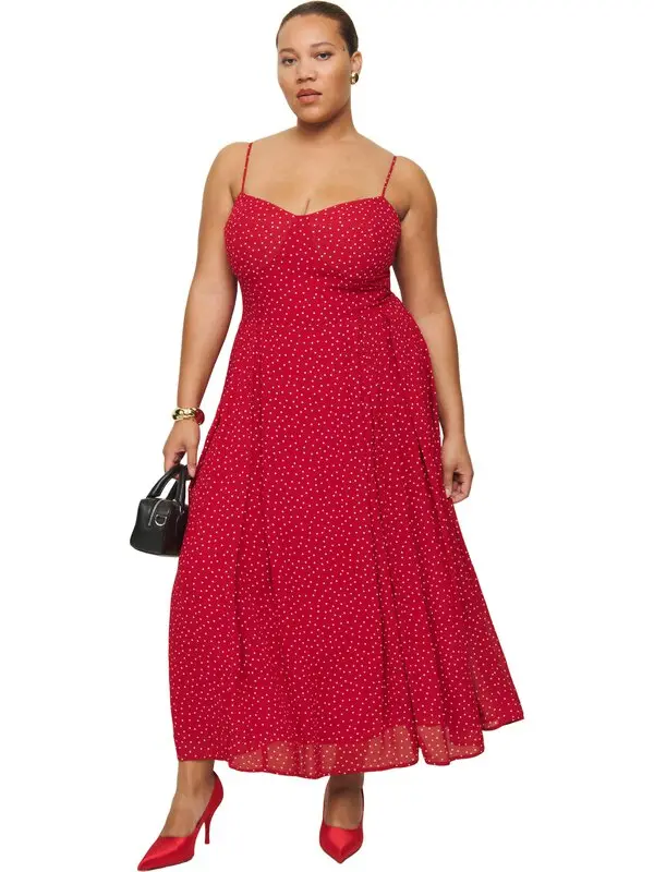 REFORMATION Jaelyn Midi Dress - Red