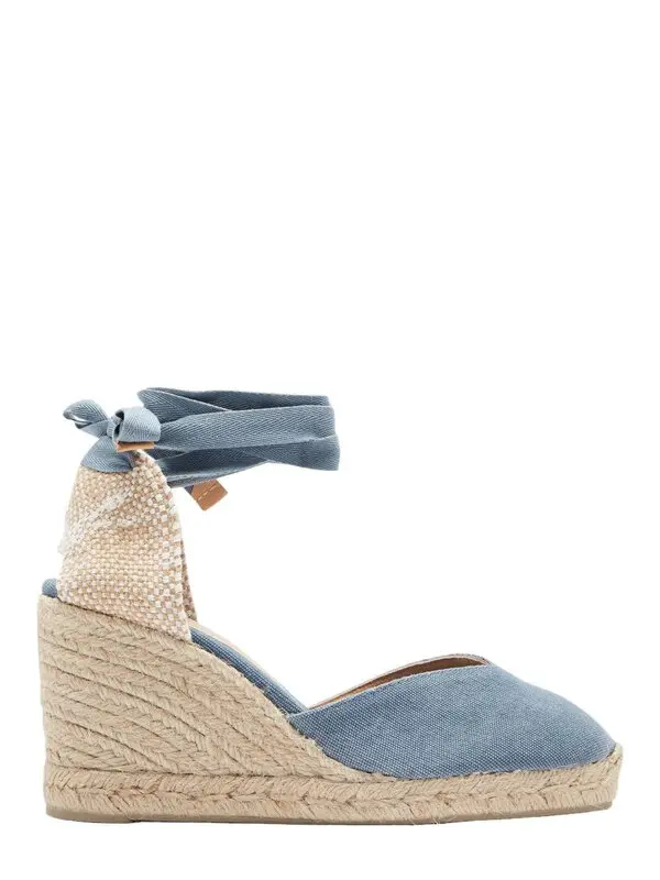 CastaÑer Chiara 80 Canvas Wedge Espadrilles - Blue