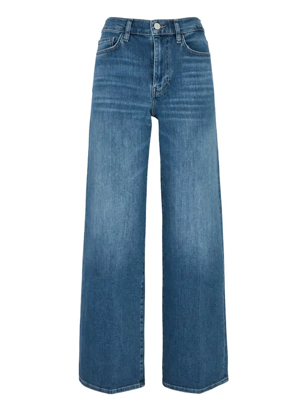 FRAME Le Slim Palazzo Wide-leg Jeans - Dark Blue