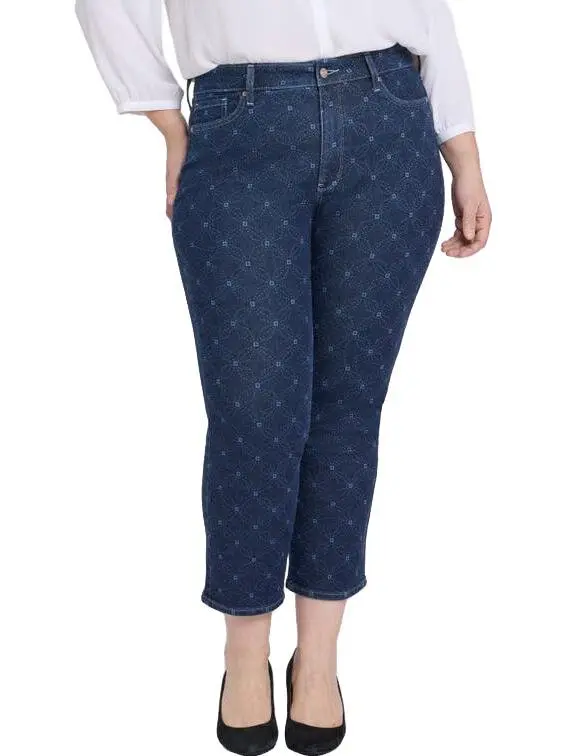 NYDJ Marilyn Ankle Jeans - Geo Flower Print
