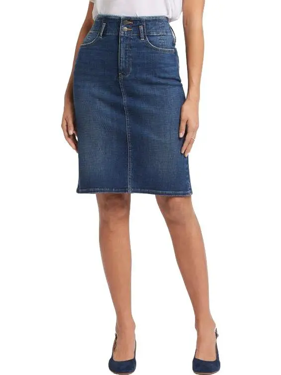 NYDJ Hollywood High Waist Denim Pencil Skirt - Olympus