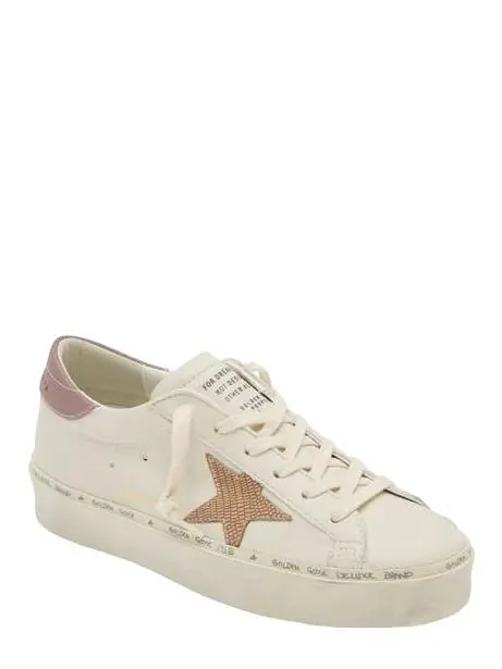 GOLDEN GOOSE Hi Star Low Top Platform Sneakers - White/ Beige