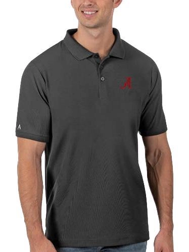 ANTIGUA Alabama Crimson Tide Legacy Pique Polo - Anthracite