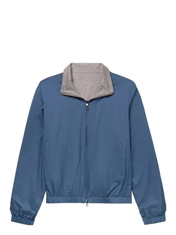 Loro Piana Reversible Windmate® Storm System® Nylon And Cashmere Blouson Jacket - Blue