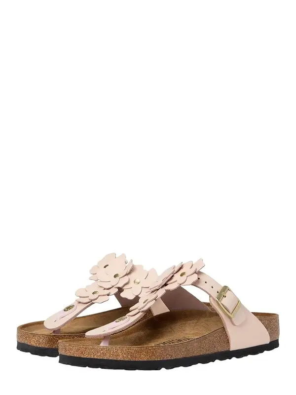 BIRKENSTOCK Gizeh Floral Embellished Thong Sandals - Light Rose