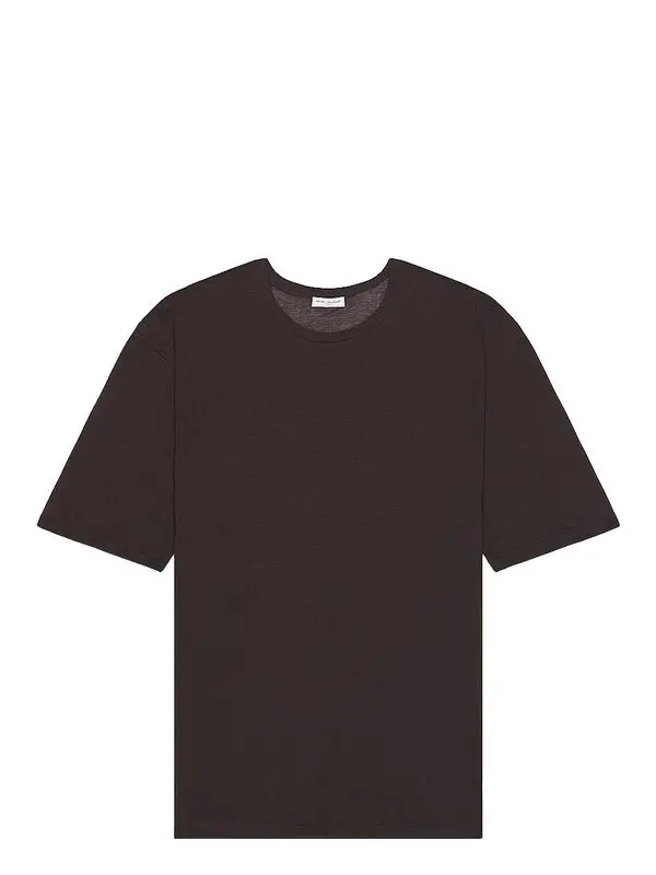 Saint Laurent T-shirt Loose In Black - Cacao
