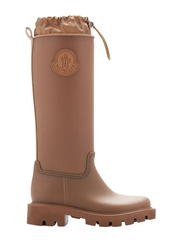 Moncler Kickstream Rubber Rain Boots - Brown