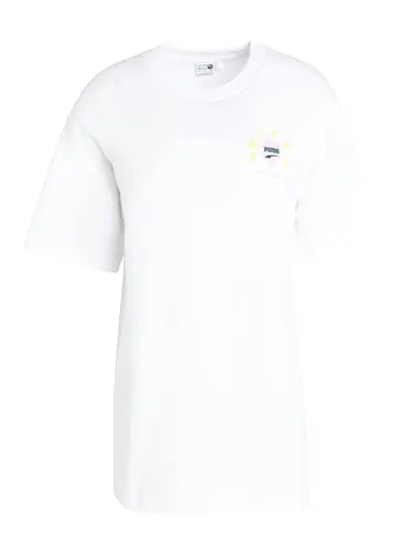 PUMA Downtown Relaxed Graphic Tee - White