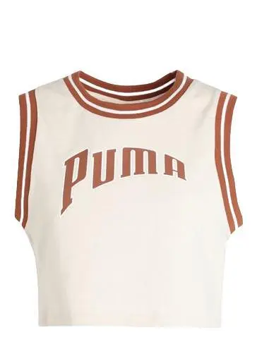 PUMA Graphic Cropped Tee - White