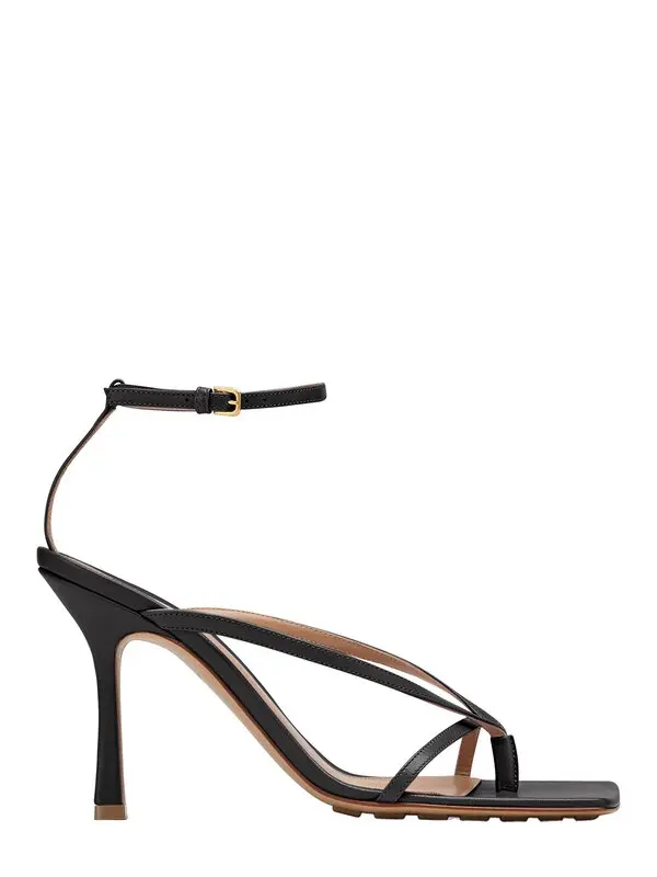 Bottega Veneta Stretch Strap Sandal - Nero