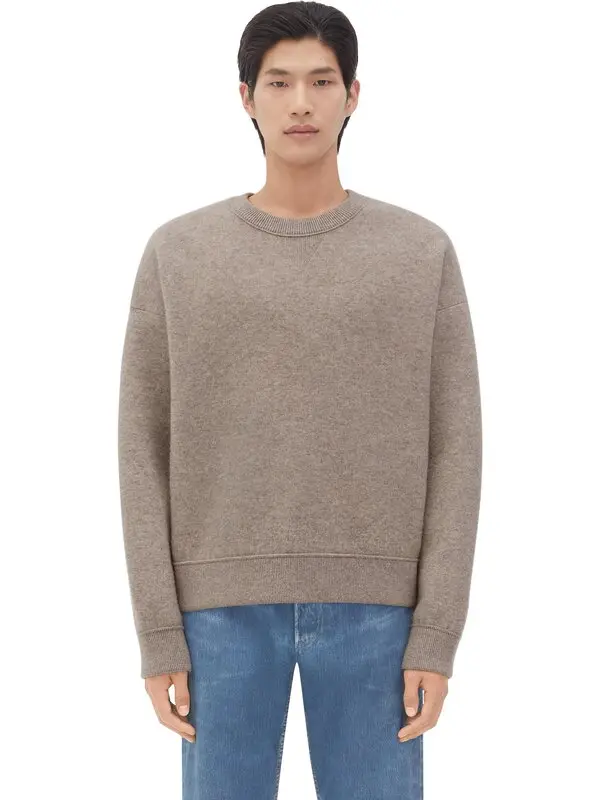 BOTTEGA  VENETA Bottega Veneta Compact Cashmere Jumper - Riverbed Melange