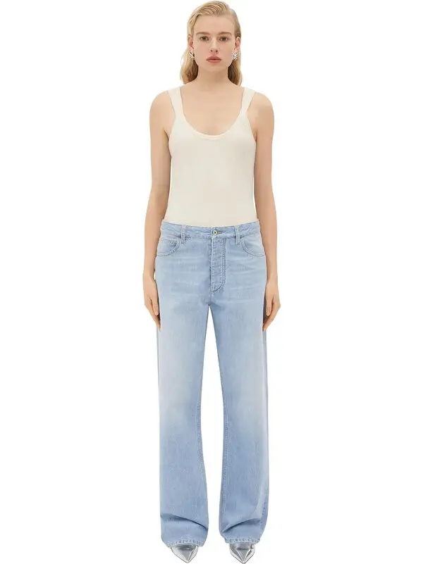 BOTTEGA  VENETA Bottega Veneta Light-bleached Wide-leg Denim - Light Bleach