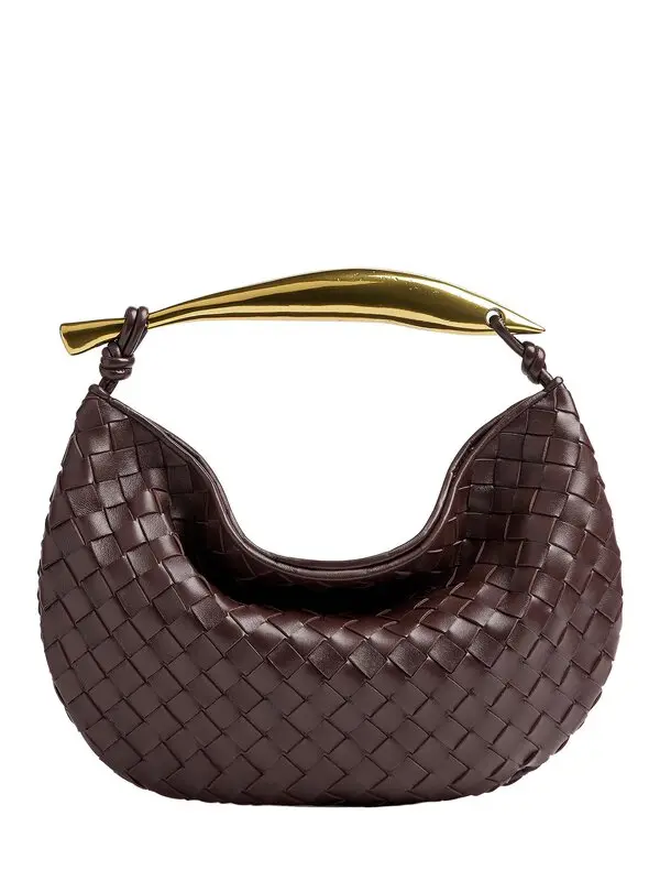 BOTTEGA  VENETA Intrecciato Leather Sardine Bag - Bitter Chocolate