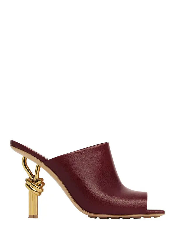 Bottega Veneta Knot Mule - Merlot