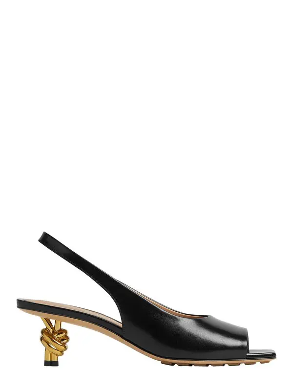 BOTTEGA  VENETA Knot Slingback Sandals - Black