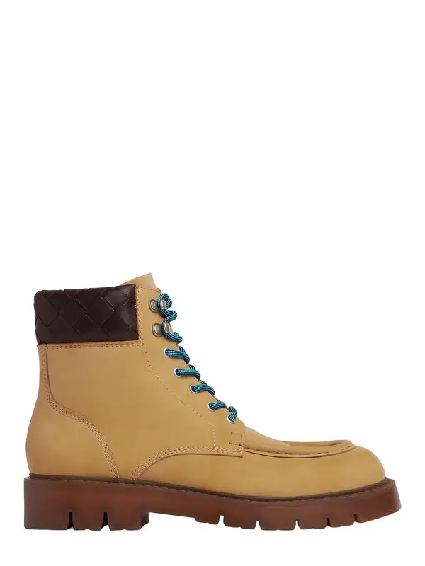 Bottega Veneta Haddock Lace-up Ankle Boot - Ochre/rubber