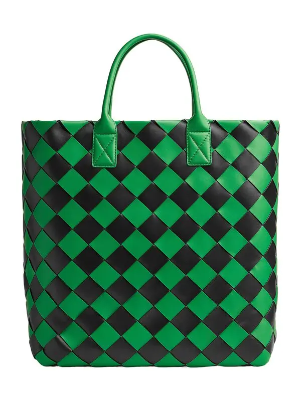 Bottega Veneta Maxi Intreccio Tote - Grass/black