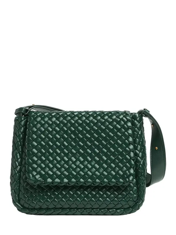 BOTTEGA  VENETA Cobble Shoulder Bag - Emerald Green