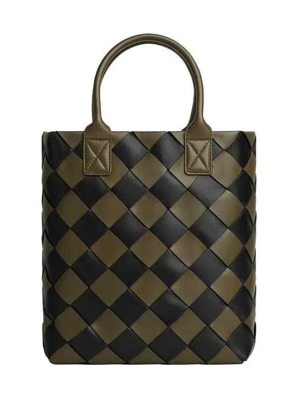 Bottega Veneta Maxi Intreccio Tote - Mustard/black