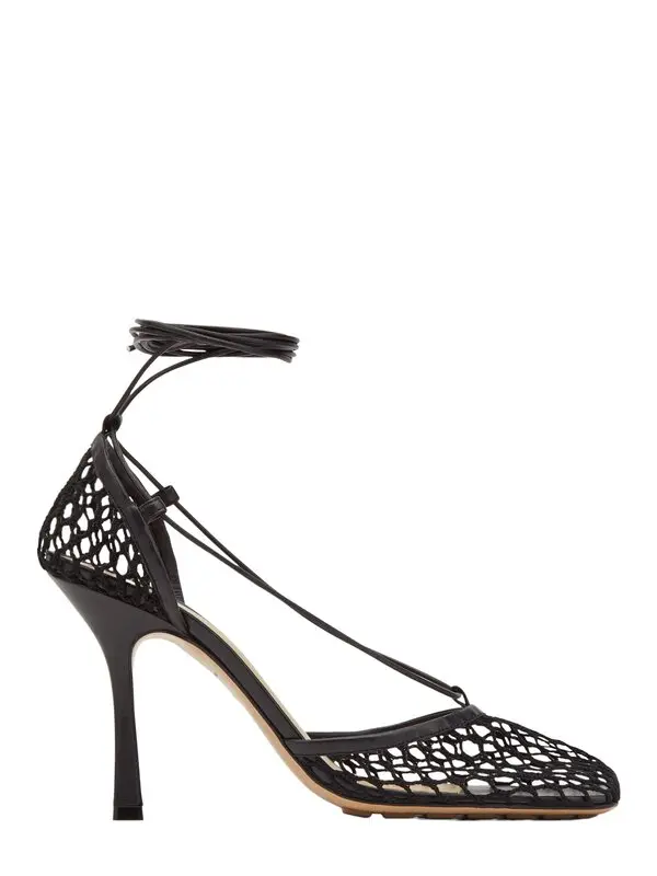Bottega Veneta Stretch Lace-up Sandal - Black