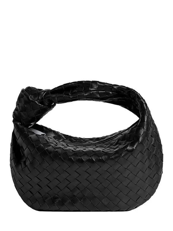 Bottega Veneta Small Jodie Intrecciato Shoulder Bag - Black