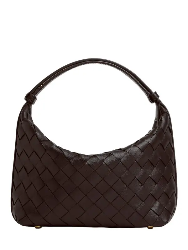 BOTTEGA  VENETA Intrecciato Leather Shoulder Bag - Fondant
