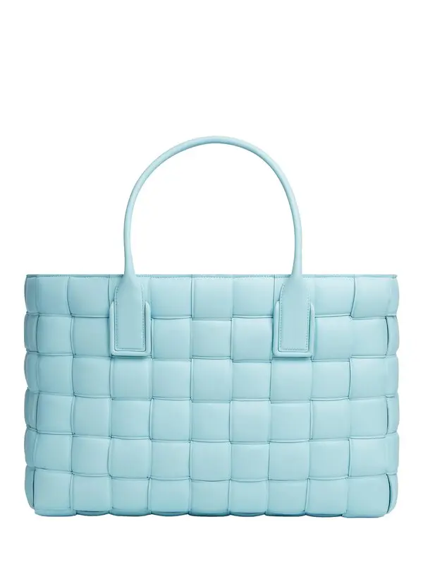 Bottega Veneta Padded Intreccio Leather Tote Bag - Topazio