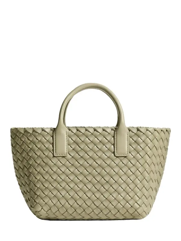 Bottega Veneta Mini Cabat - Travertine