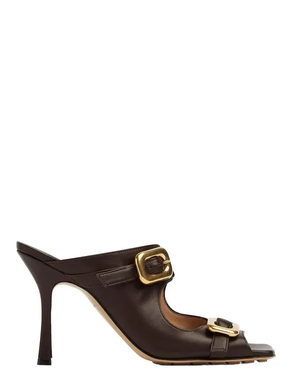 BOTTEGA  VENETA Stretch Buckle Mule Sandal - Fondant