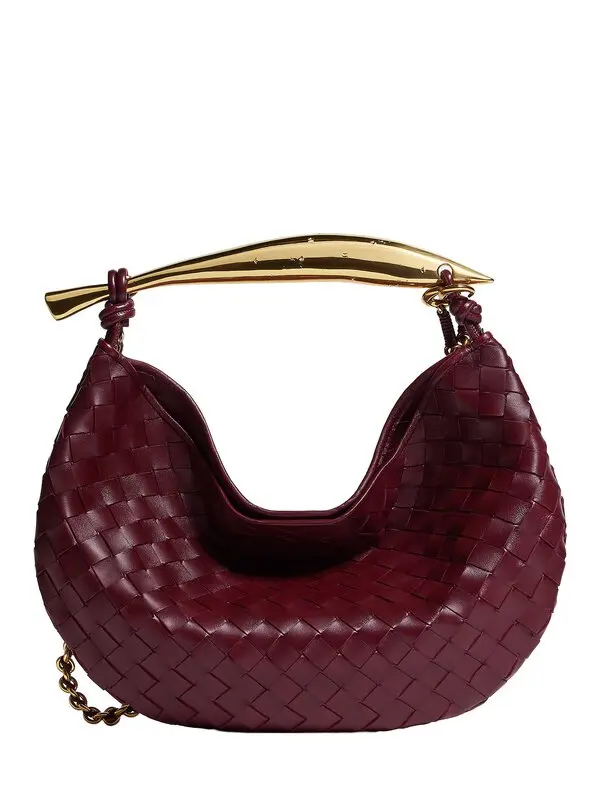 Bottega Veneta Intrecciato Leather Sardine Chain Bag - Barolo