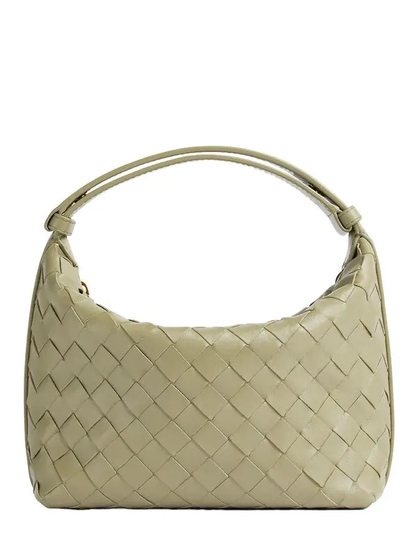 Bottega Veneta Intrecciato Leather Shoulder Bag - Travertine