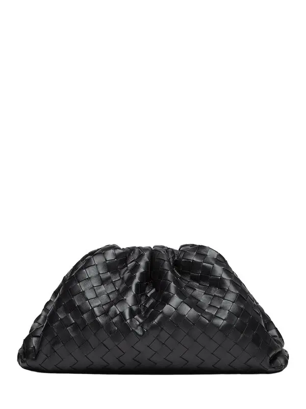 Bottega Veneta Intrecciato Leather Pouch - Black