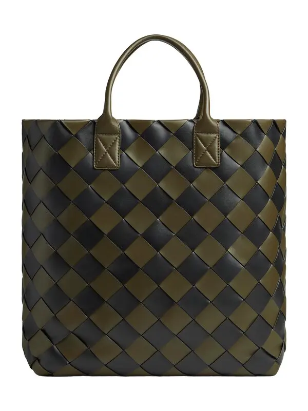 Bottega Veneta Maxi Intreccio Tote - Mustard/black