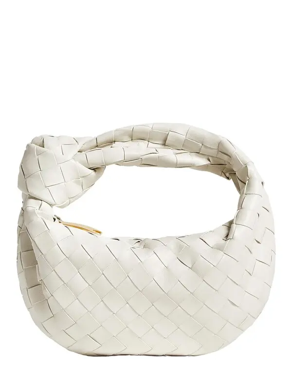 Bottega Veneta Mini Jodie Top Handle Bag - Chalk