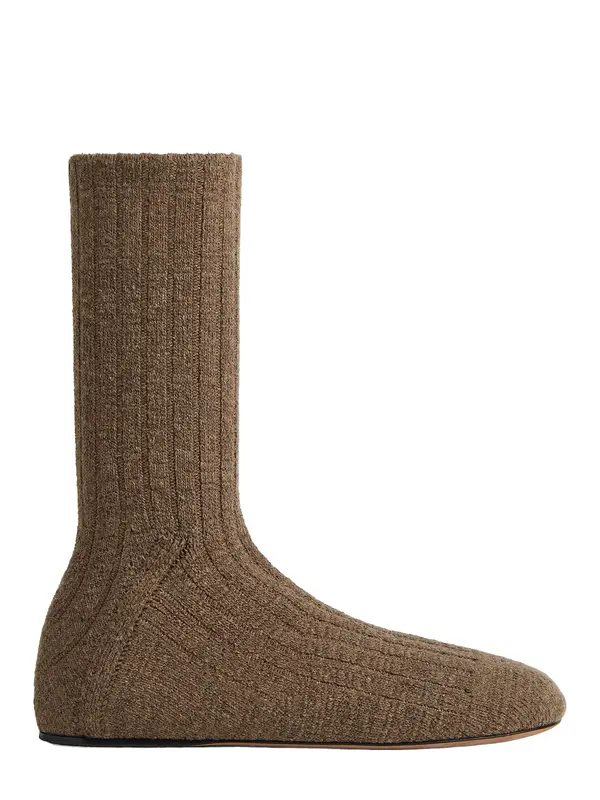 Bottega Veneta Domenica Sock Boots - Gingersnap